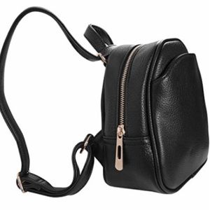 Bags | Small Black Leather Backpack | Poshmark